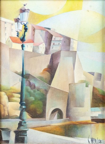 Christian Marche | The citadel of Calvi from the port, Corsica | MutualArt