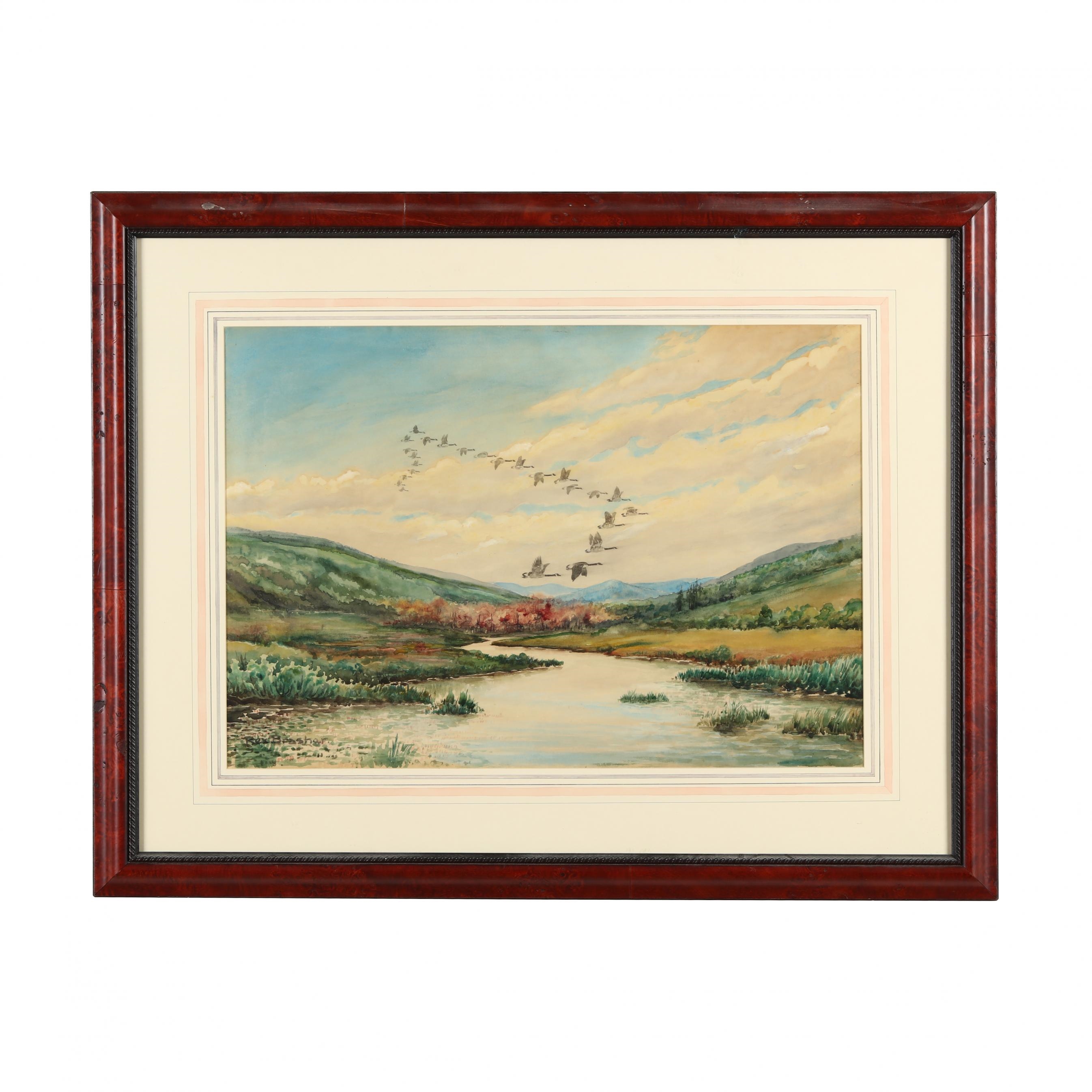 Rex Brasher | Geese in Formation | MutualArt