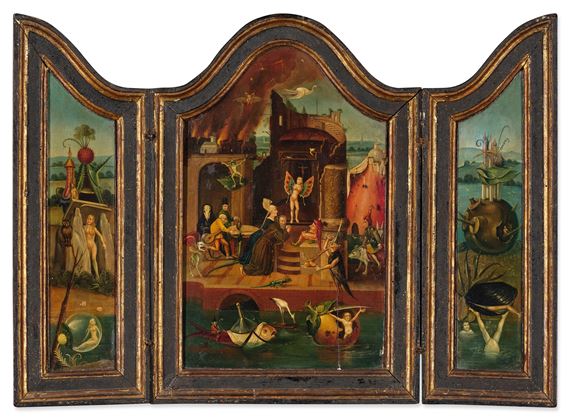 Hieronymus Bosch | Triptych: Temptation of Saint Anthony Abbot; Scenes ...