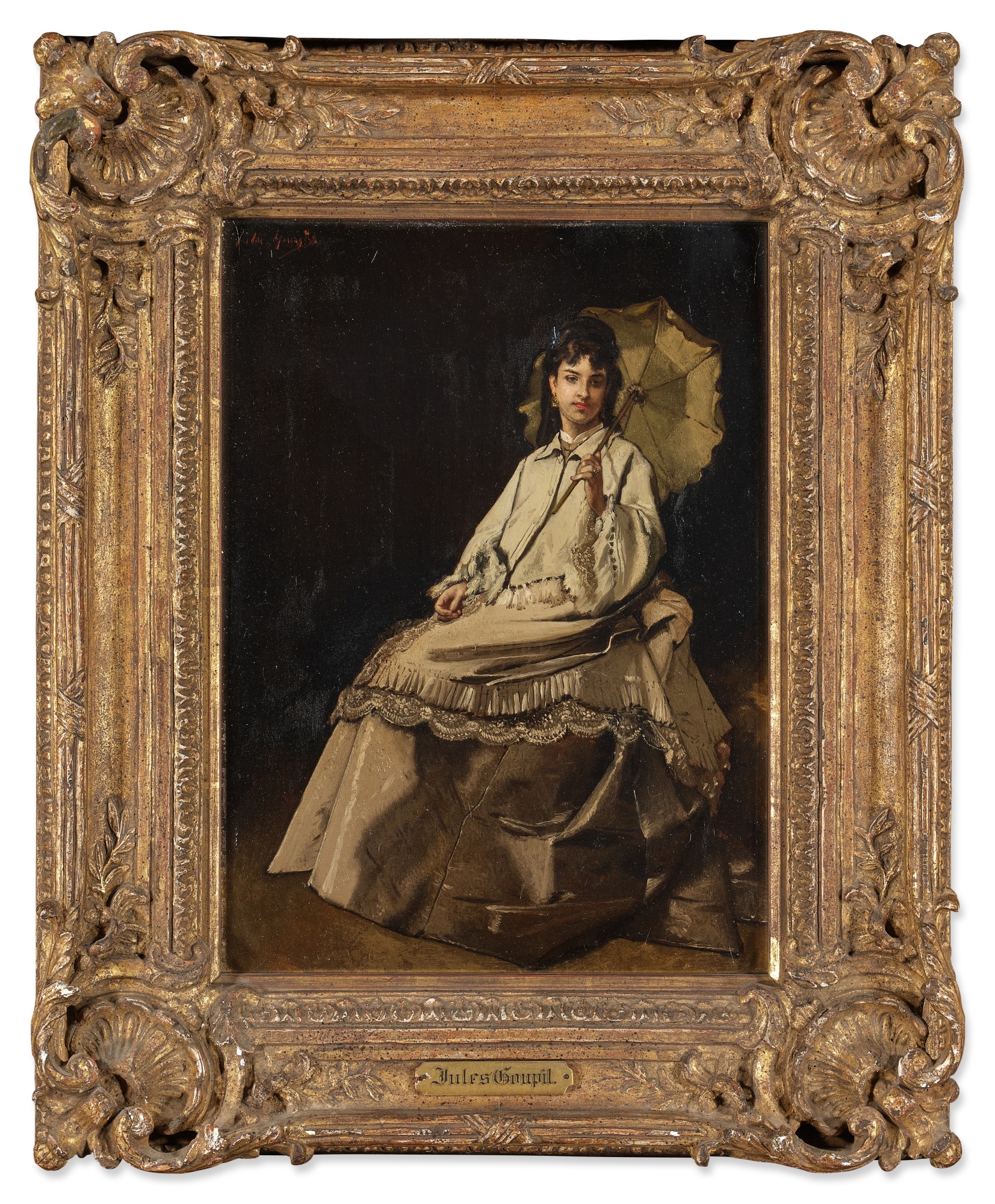 Jules-Adolphe Goupil | The White Parasol | MutualArt