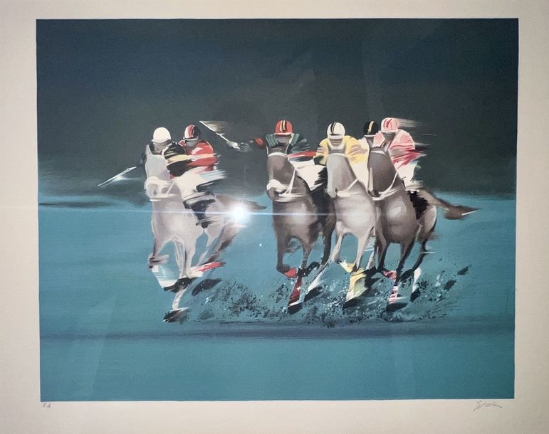 Victor Spahn | Les Voiliers, and Joueur de polo. | MutualArt