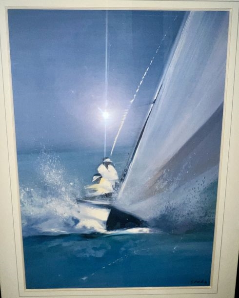 Victor Spahn | Les Voiliers, and Joueur de polo. | MutualArt