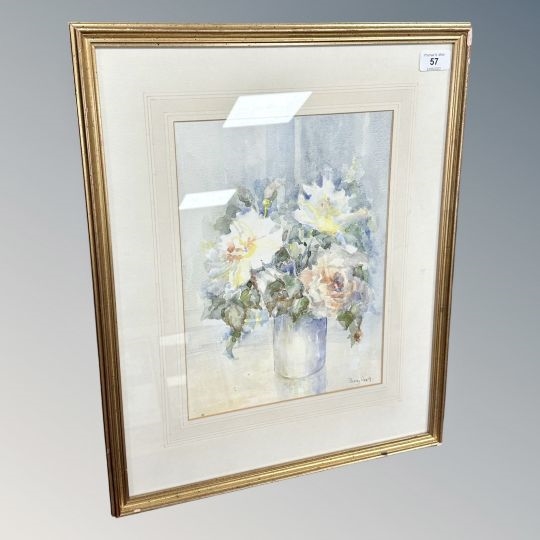 Penny Ward | Still life with Mixed Flowersin a Vase | MutualArt