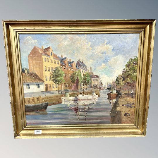 K. Werner | boats on a canal | MutualArt