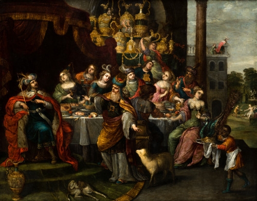 Peeter Sion | El banquete de la reina Esther | MutualArt