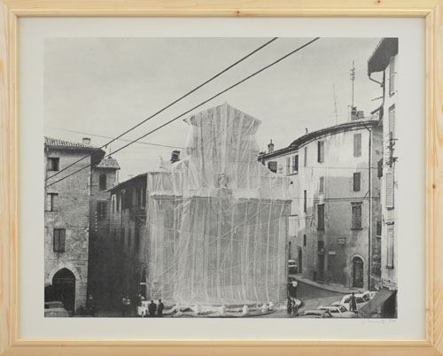 Christo | Wrapped fountain and wrapped tower (Spoleto) | MutualArt