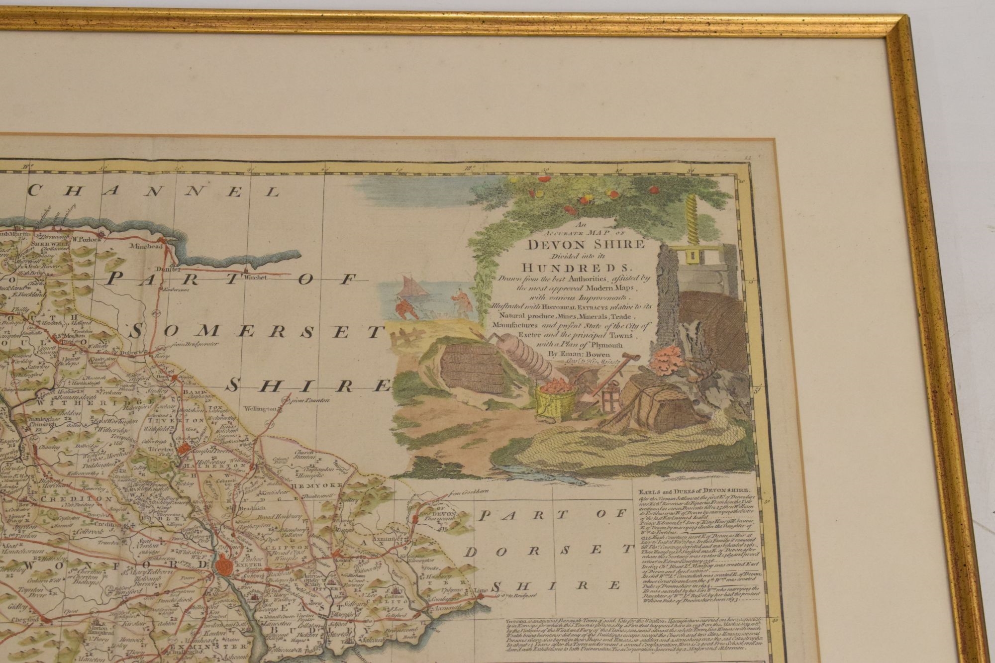 Emanuel Bowen | Map of Devon | MutualArt