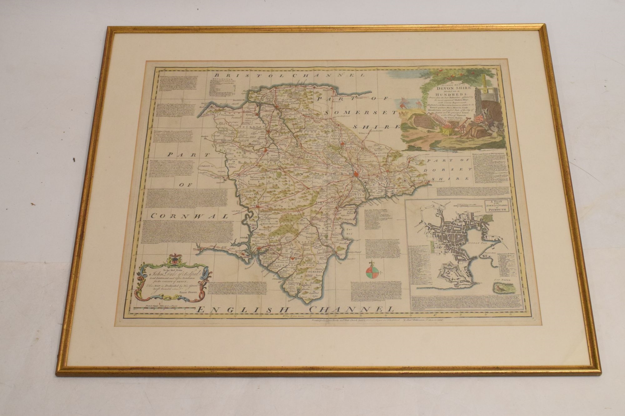 Emanuel Bowen | Map of Devon | MutualArt