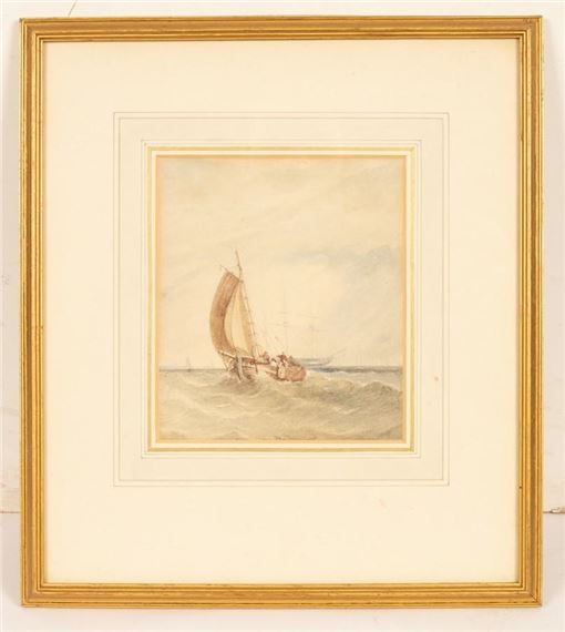 François Louis Thomas Francia | Boat in Choppy Waters | MutualArt
