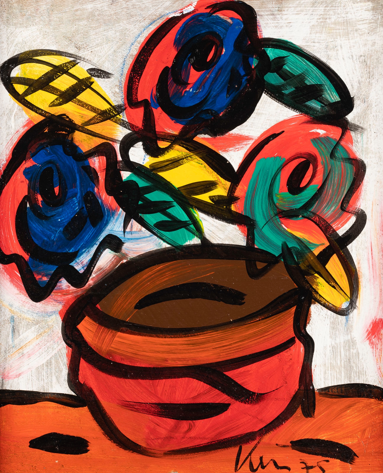 Peter Robert Keil | STILL LIFE WITH FLOWERPOT (1975) | MutualArt