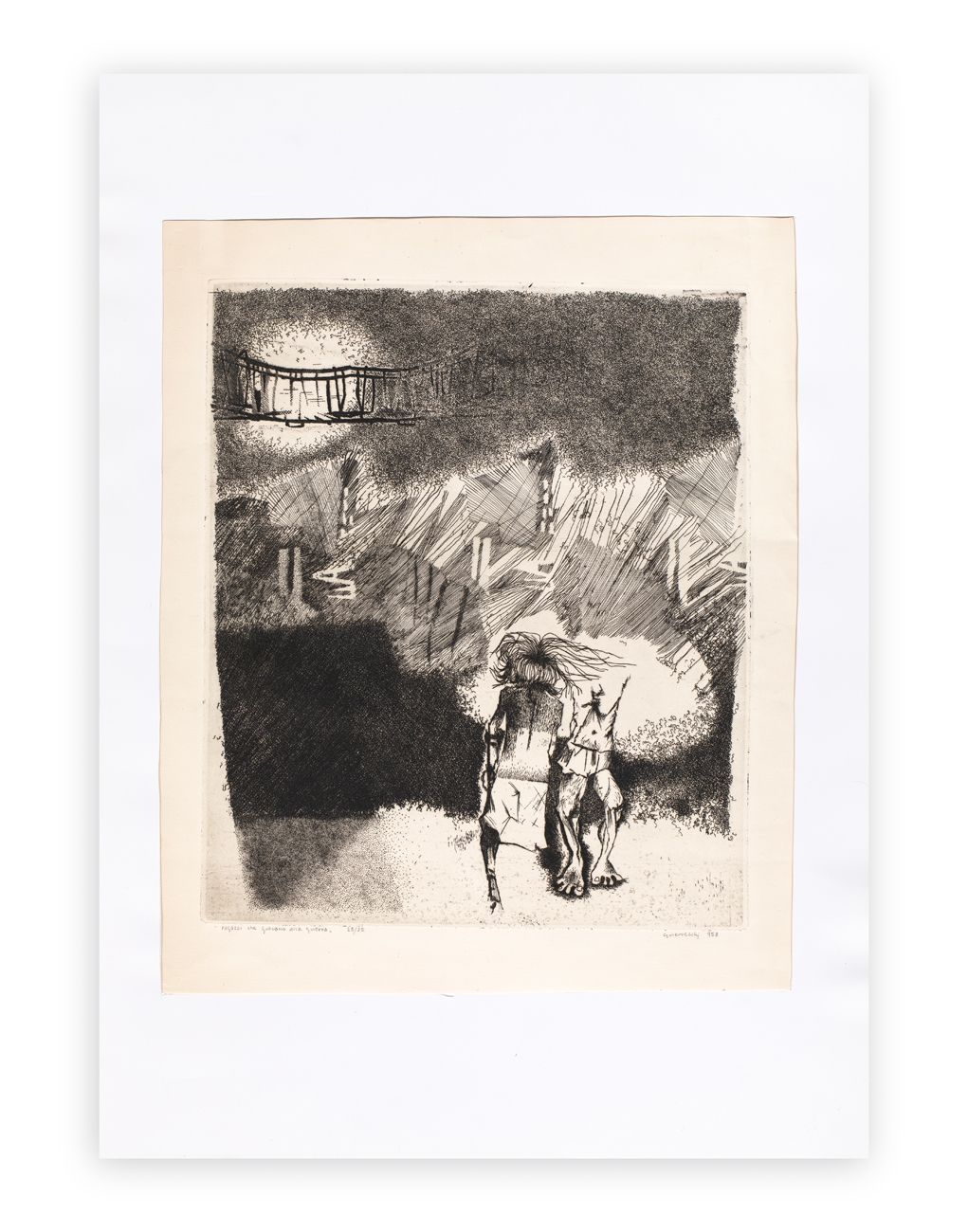 Giuseppe Guerreschi | Ragazzi che giocano alla guerra (1958) | MutualArt