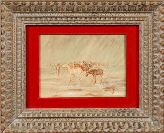 American School, 20th Century | Sketch of Wilk Horses | MutualArt