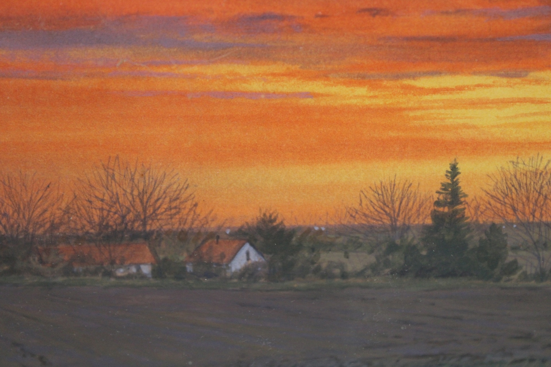 James Winn | Sunset Landscape (1985) | MutualArt