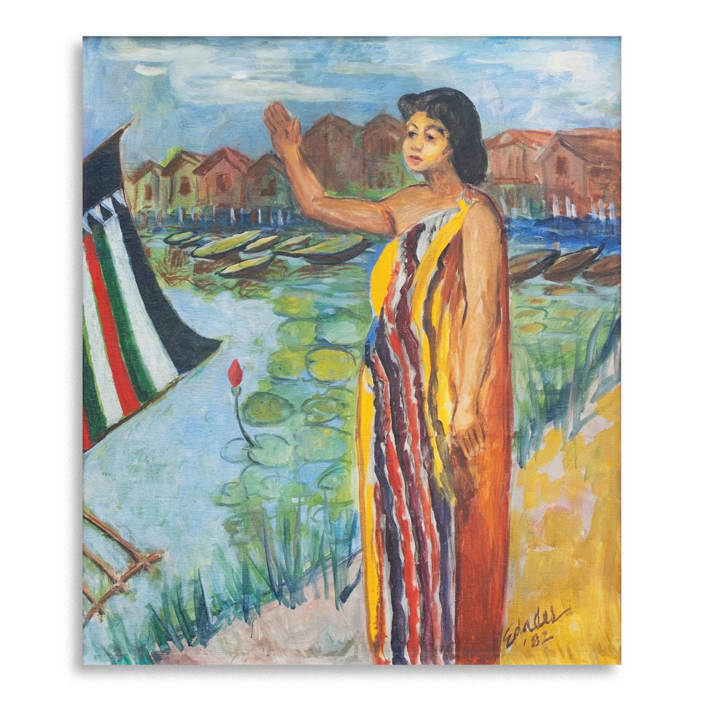 Victorio Edades | Muslim Waving Goodbye (1982) | MutualArt