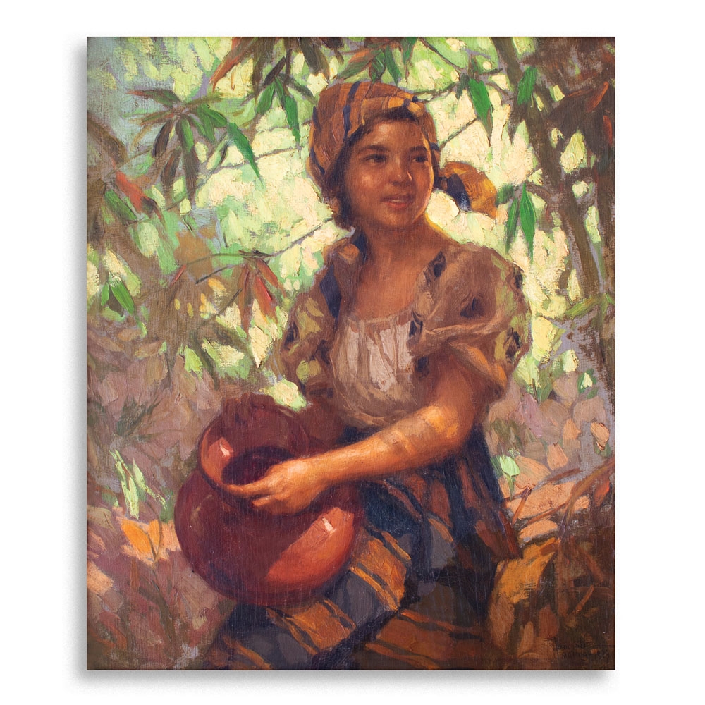 Fernando Amorsolo | Dalagang Bukid (Woman with Banga) (1929) | MutualArt