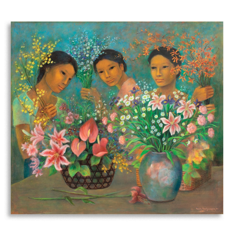 Anita Magsaysay-Ho | Women with Flowers (1993) | MutualArt