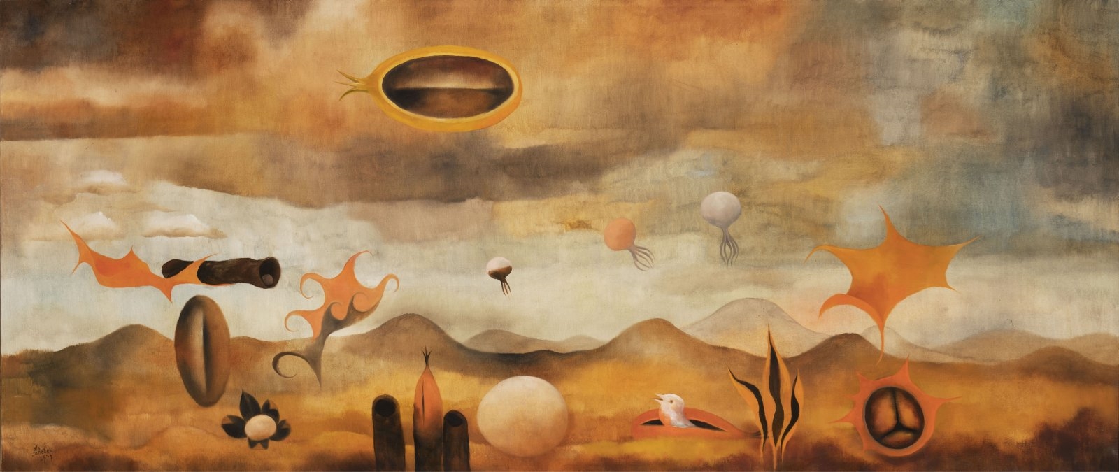 Ota Janeček | LANDSCAPE WITH THE GERMS OF LIFE (1977) | MutualArt