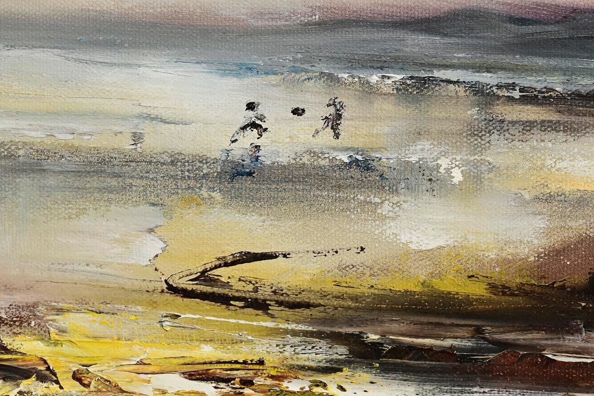 Mary Breach | Playing Football on the Beach near Achill Sound | MutualArt