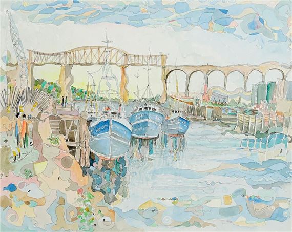 Ross Eccles | The Boyne Viaduct at Drogheda | MutualArt
