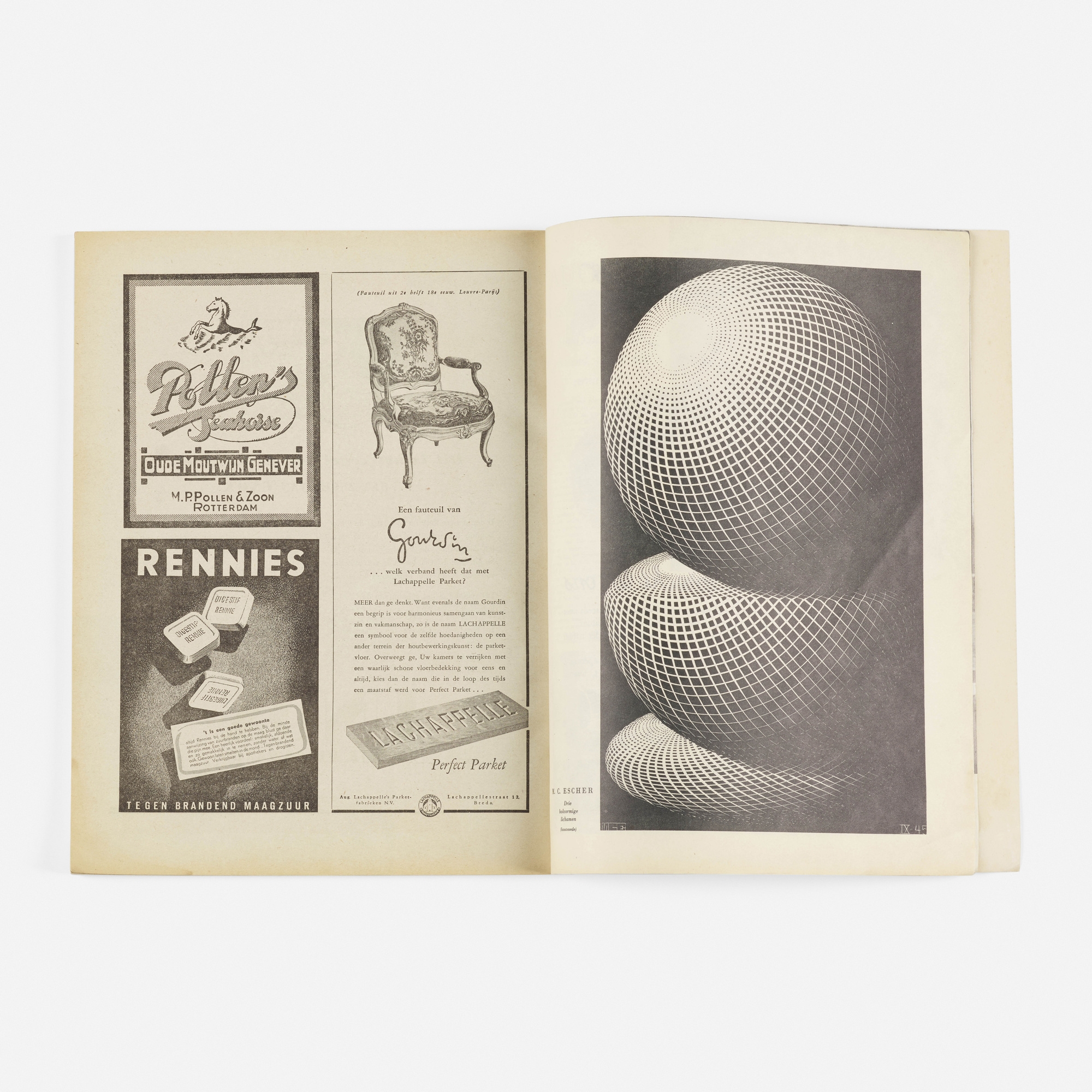 Maurits Cornelis Escher | Three Spherical Bodies (from De Wilde Wereld ...