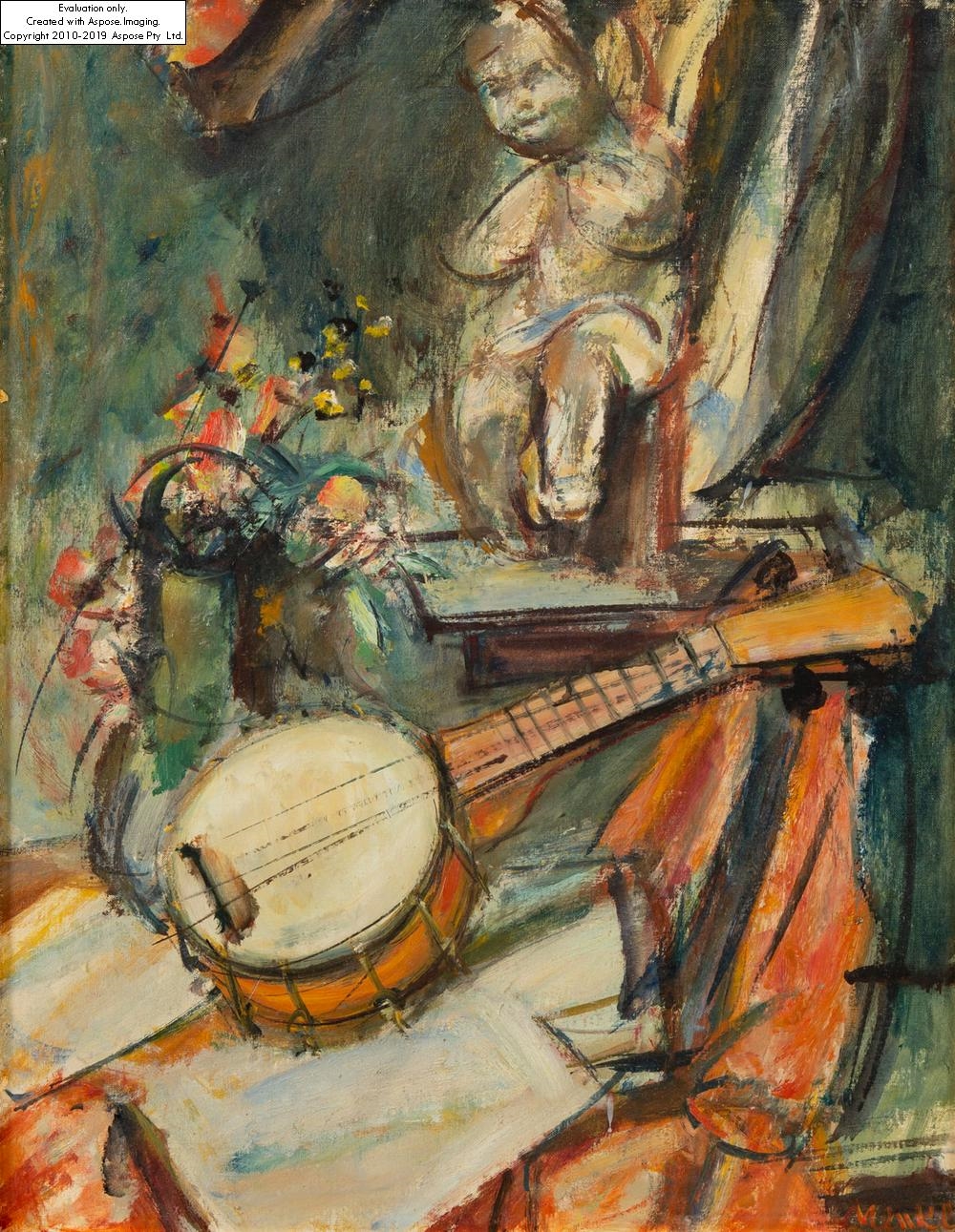 Sigmund Joseph Menkes | Still life with banjo | MutualArt