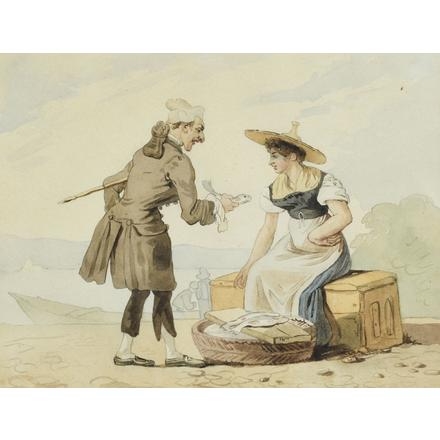 Rodolphe Töpffer | LA MARCHANDE DE POISSONS | MutualArt