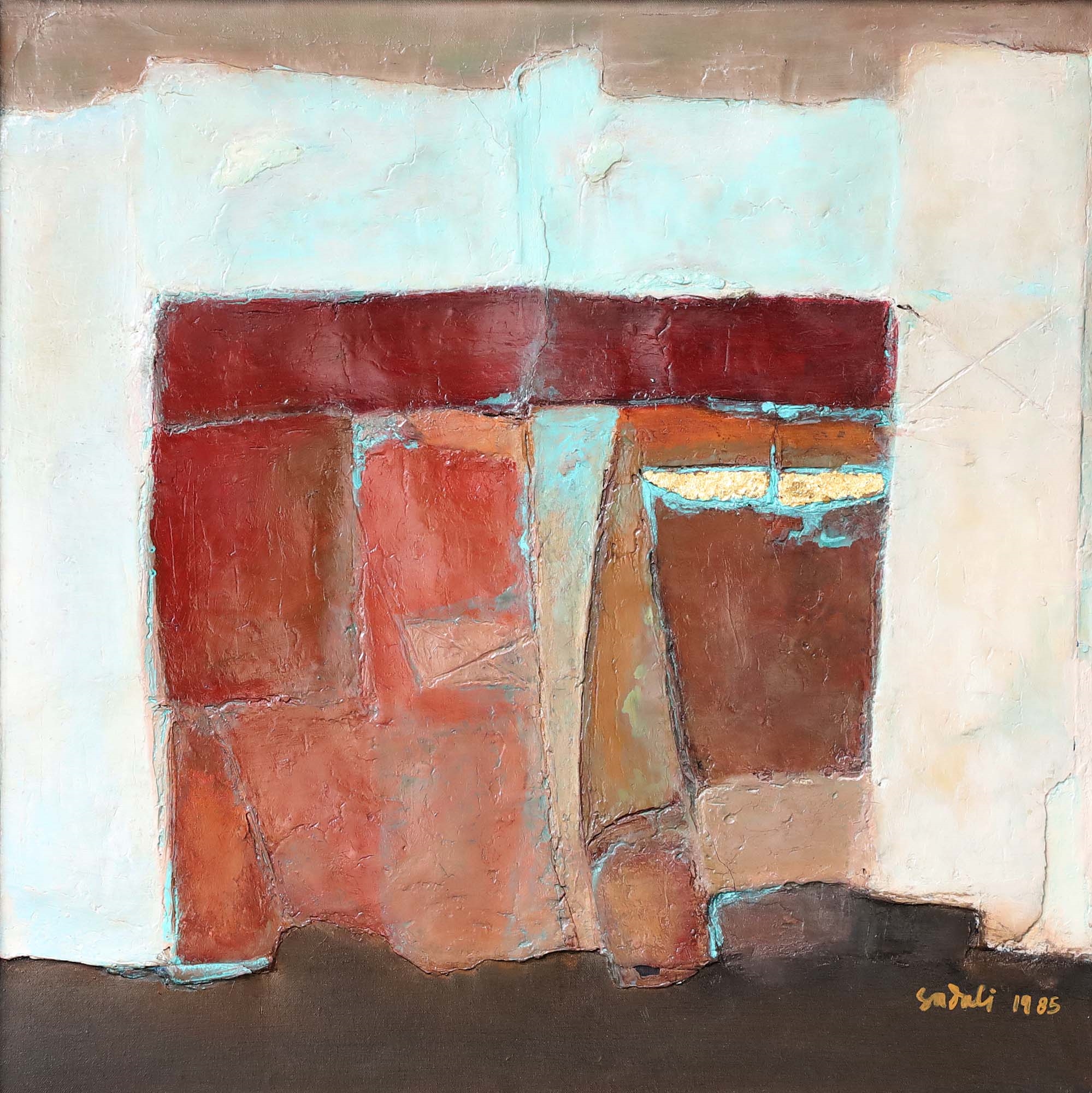 Ahmad Sadali | Komposisi Bidang Emas (1985) | MutualArt