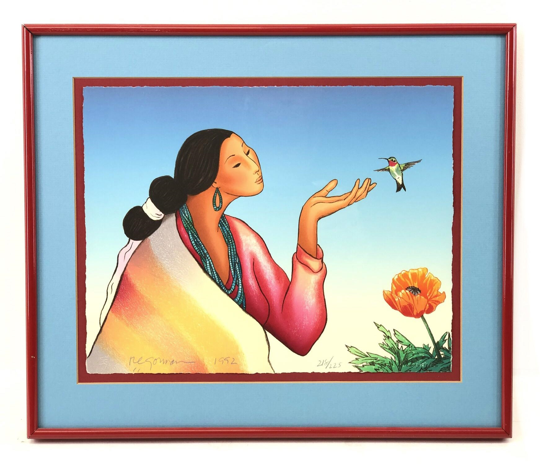 R.C. Gorman | CHINLE RUBY THROATED HUMMINGBIRD (1992) | MutualArt