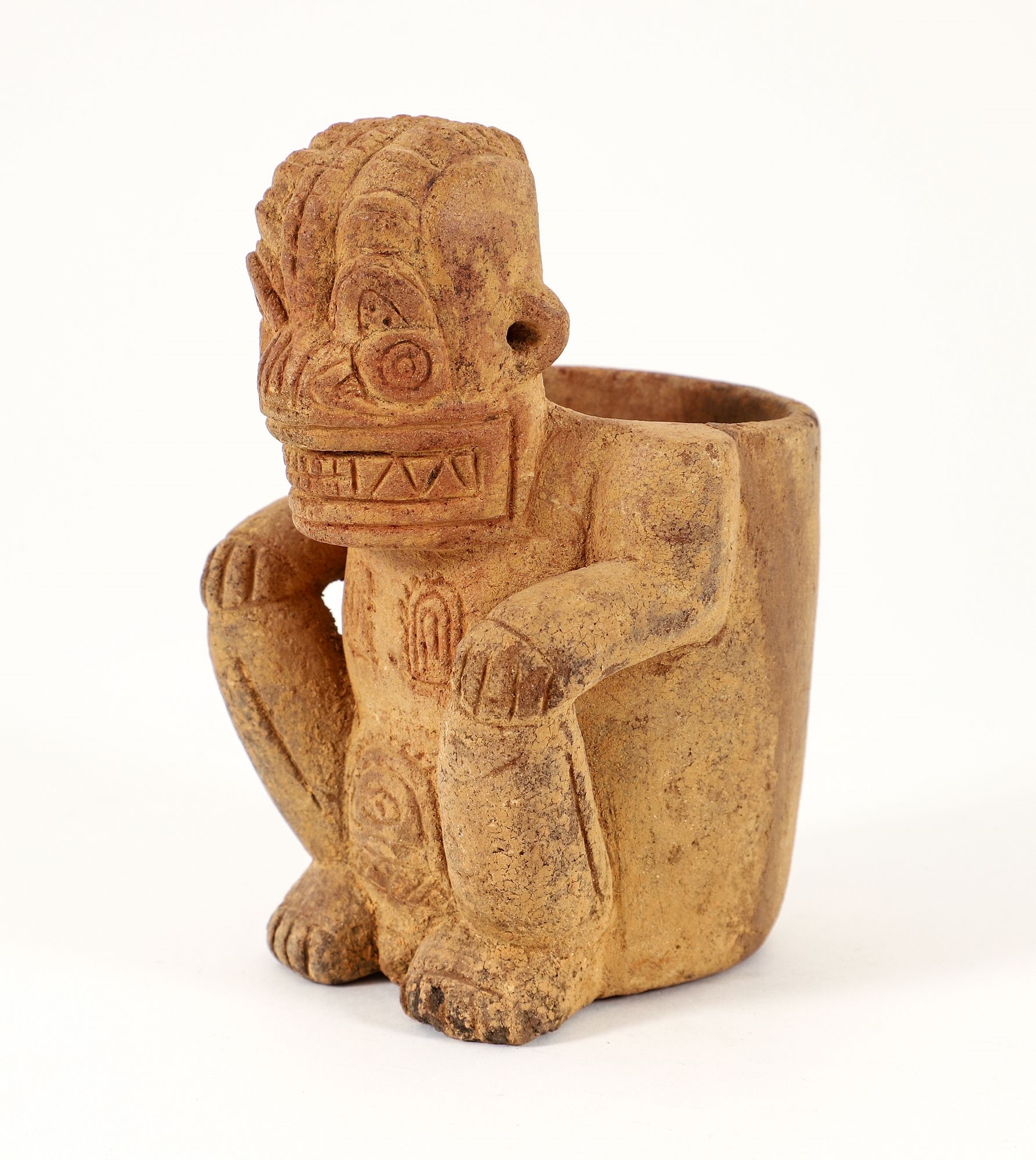 Colombian School | Pre-Columbian Calima Jaguar Cargador Vessel | MutualArt