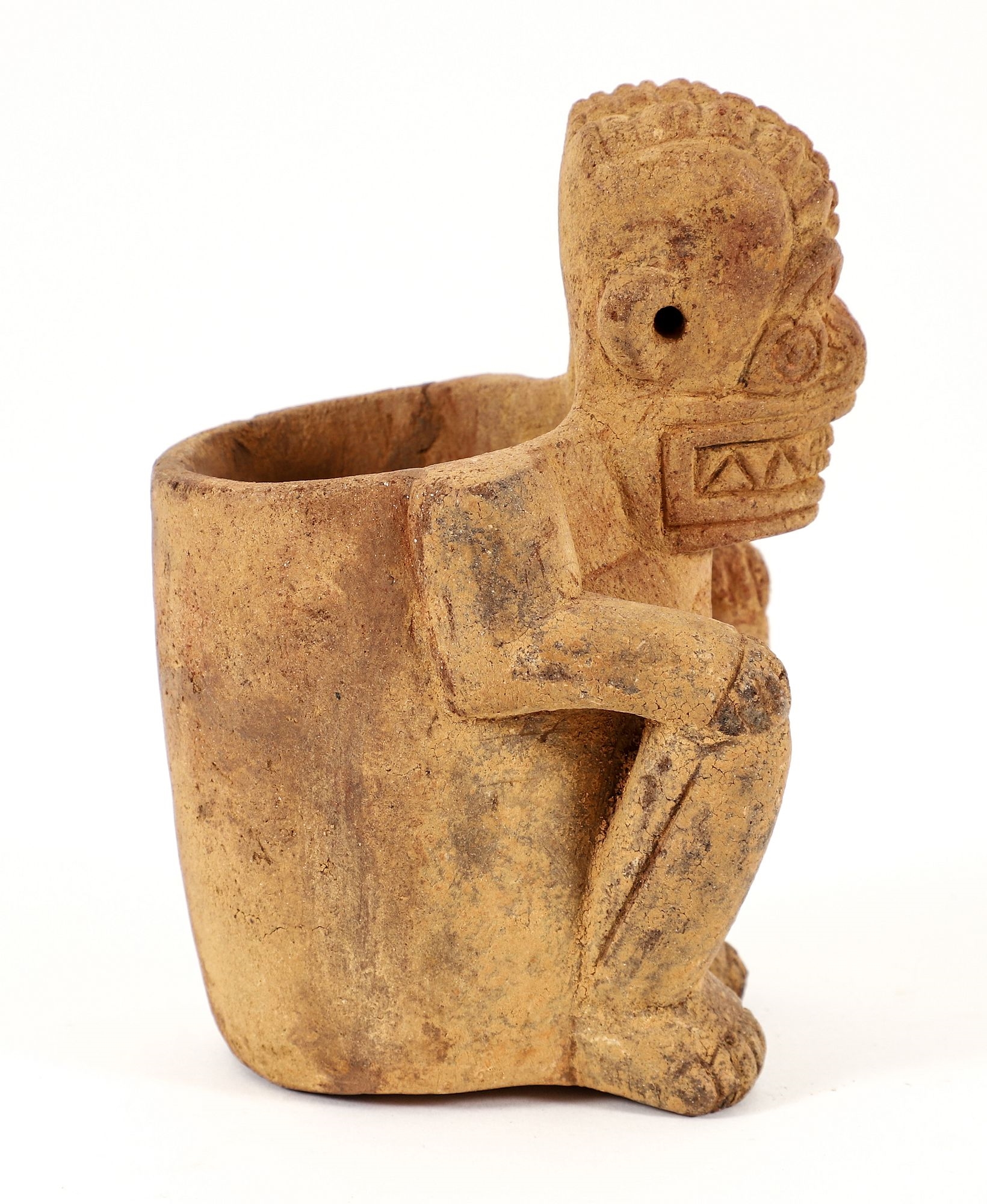 Colombian School | Pre-Columbian Calima Jaguar Cargador Vessel | MutualArt