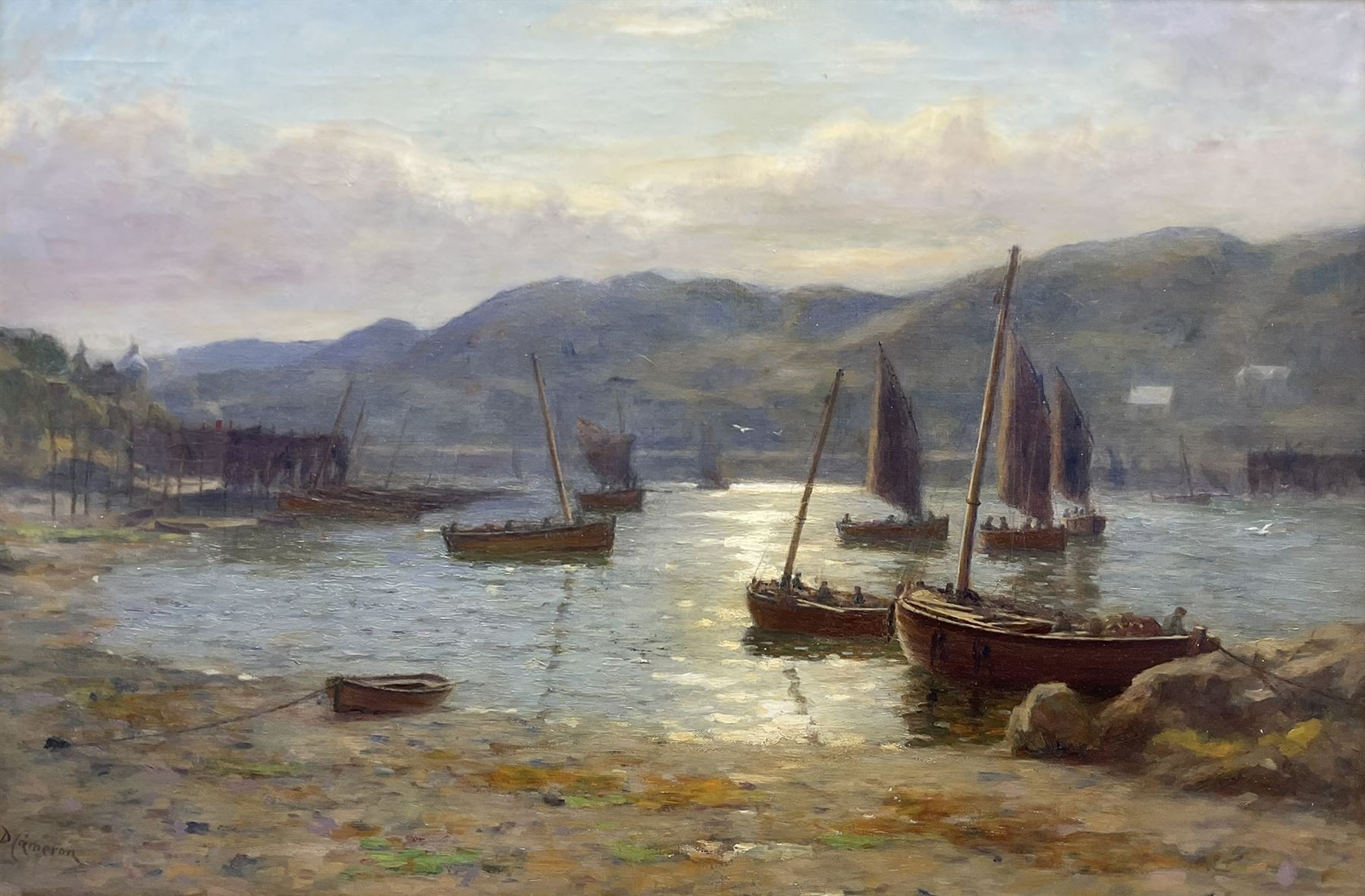 Duncan Cameron | 'Tarbert - Boats Going Out' | MutualArt