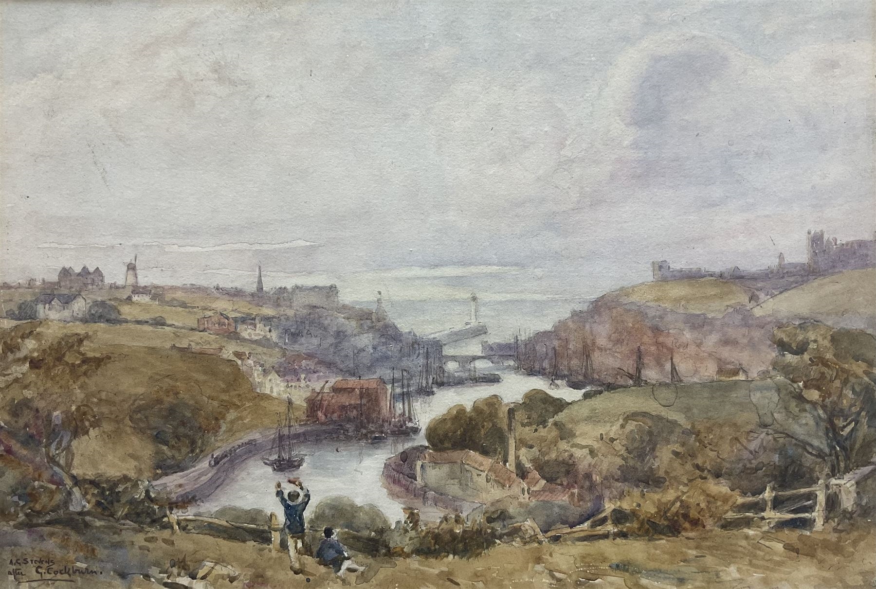 Albert George Stevens | Overlooking Whitehall and the Upper Harbour ...