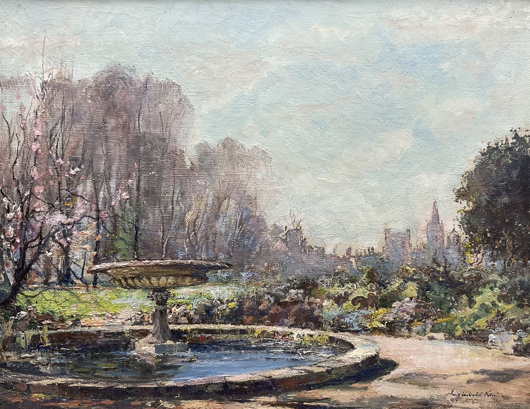 Archibald Kay | Stone Fountain in Castle Garden | MutualArt