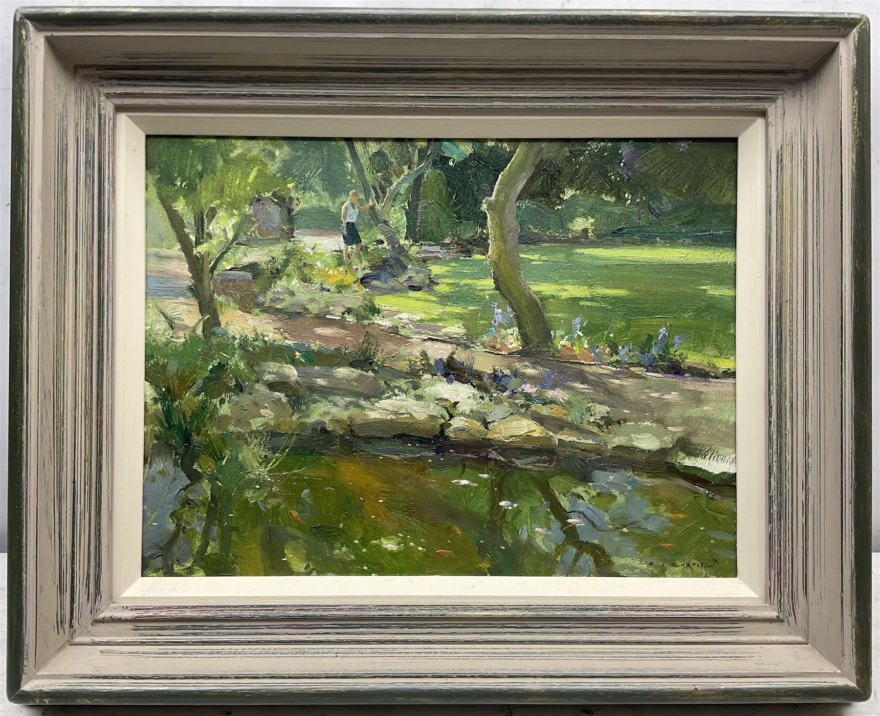 David Jan Curtis | The Garden Pond with Goldfish | MutualArt