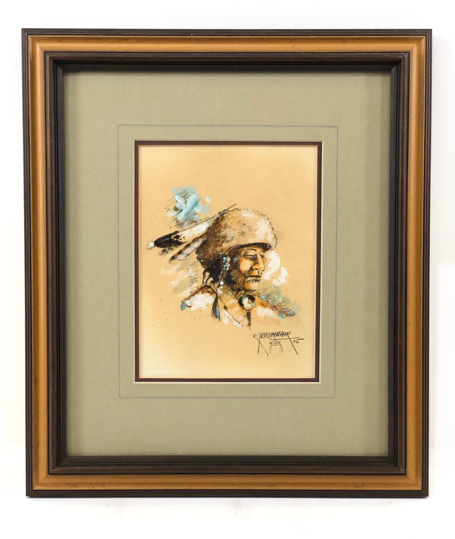 Robert Yellowhair | Portrait of an Indian (1975) | MutualArt