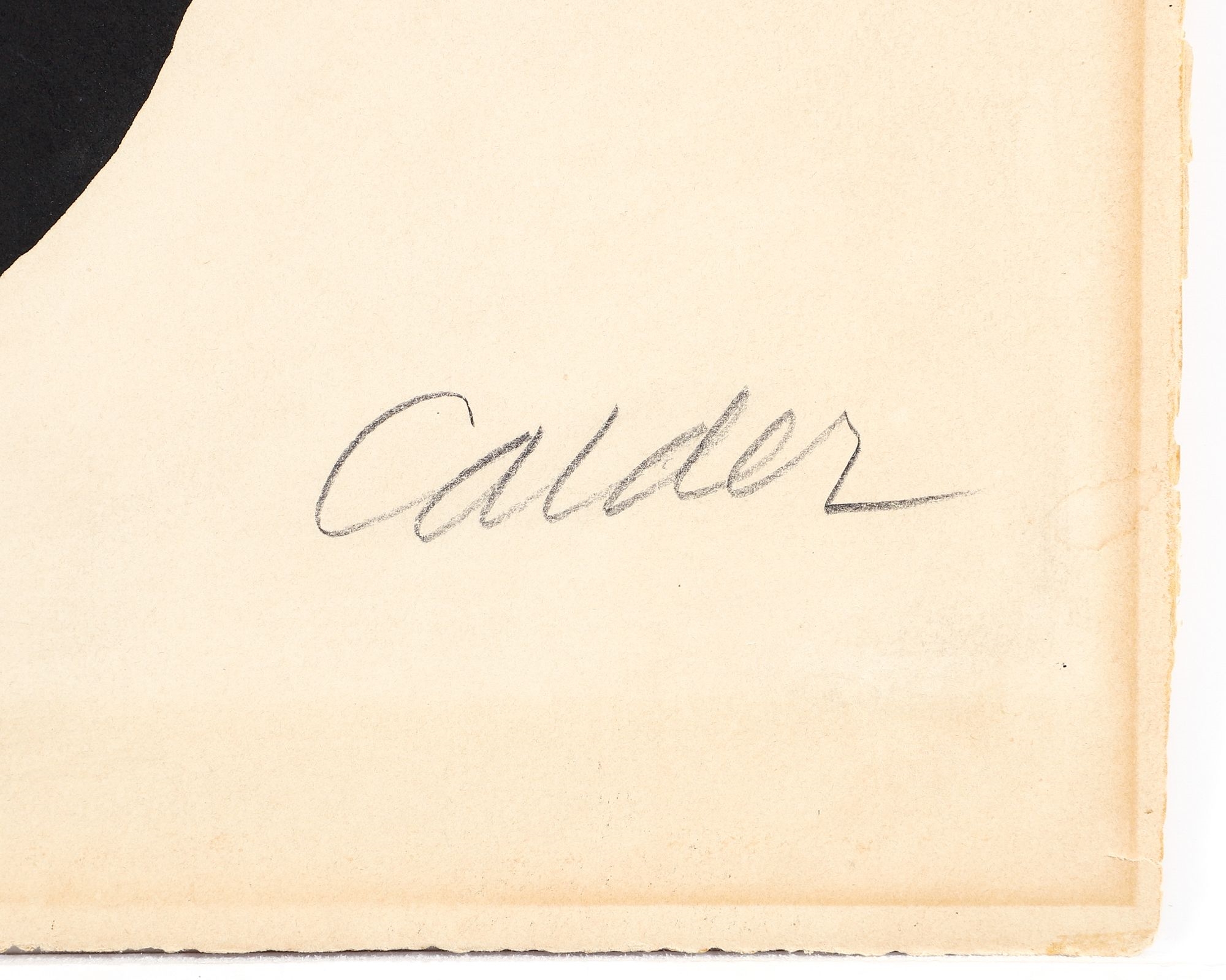 Alexander Calder | Chevrons Noir sur Rouge et Jaune (1960) | MutualArt