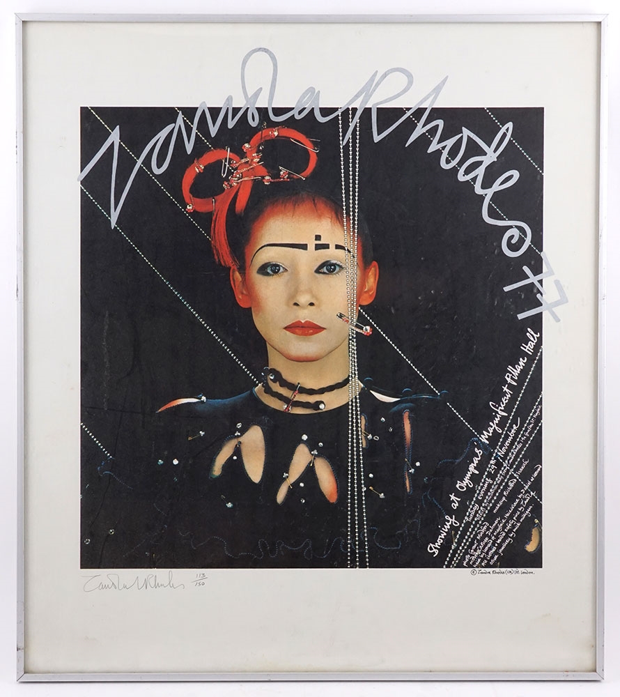 Zandra Rhodes | Poster Signed and numbered on the lower left: Zandra ...
