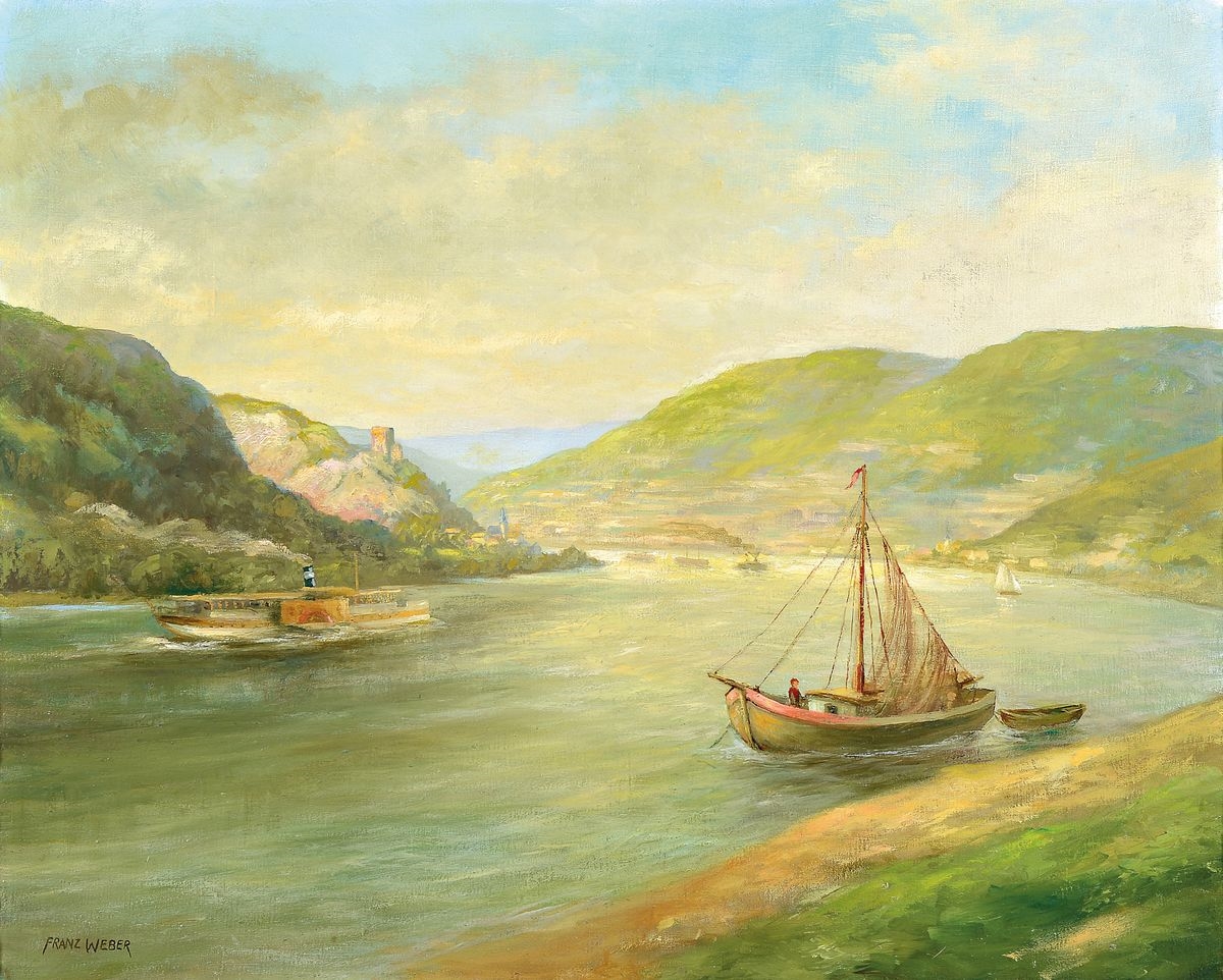 Franz Weber | Rhine landscape | MutualArt