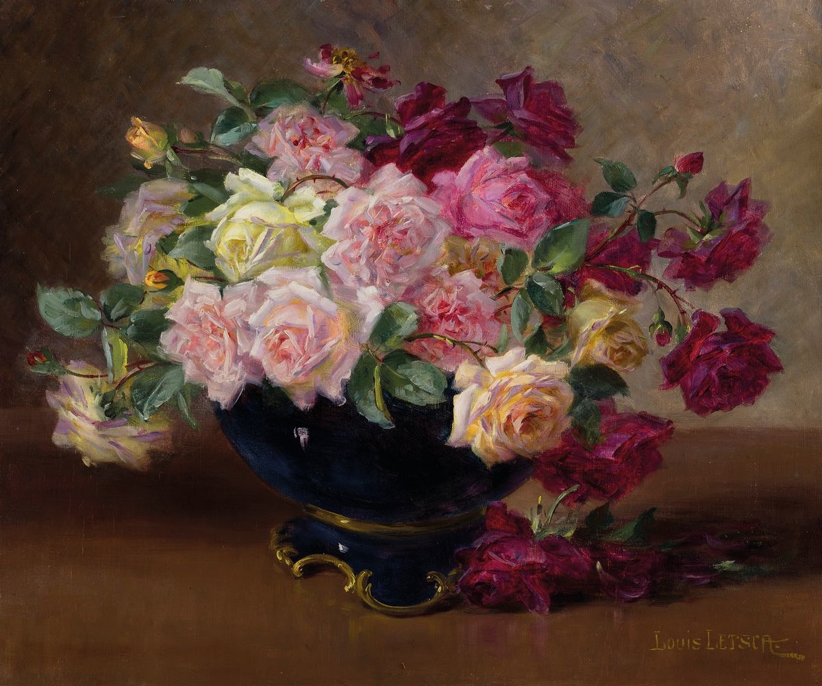 Louis Letsch | Still life with roses | MutualArt