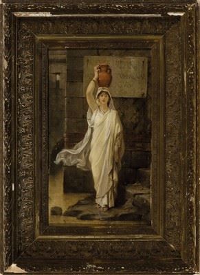 Louis Hector Leroux | Roman water carrier in a white tunic | MutualArt