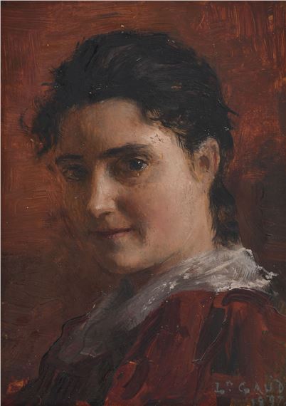 Leon Gaud | Portrait de jeune femme (1897) | MutualArt
