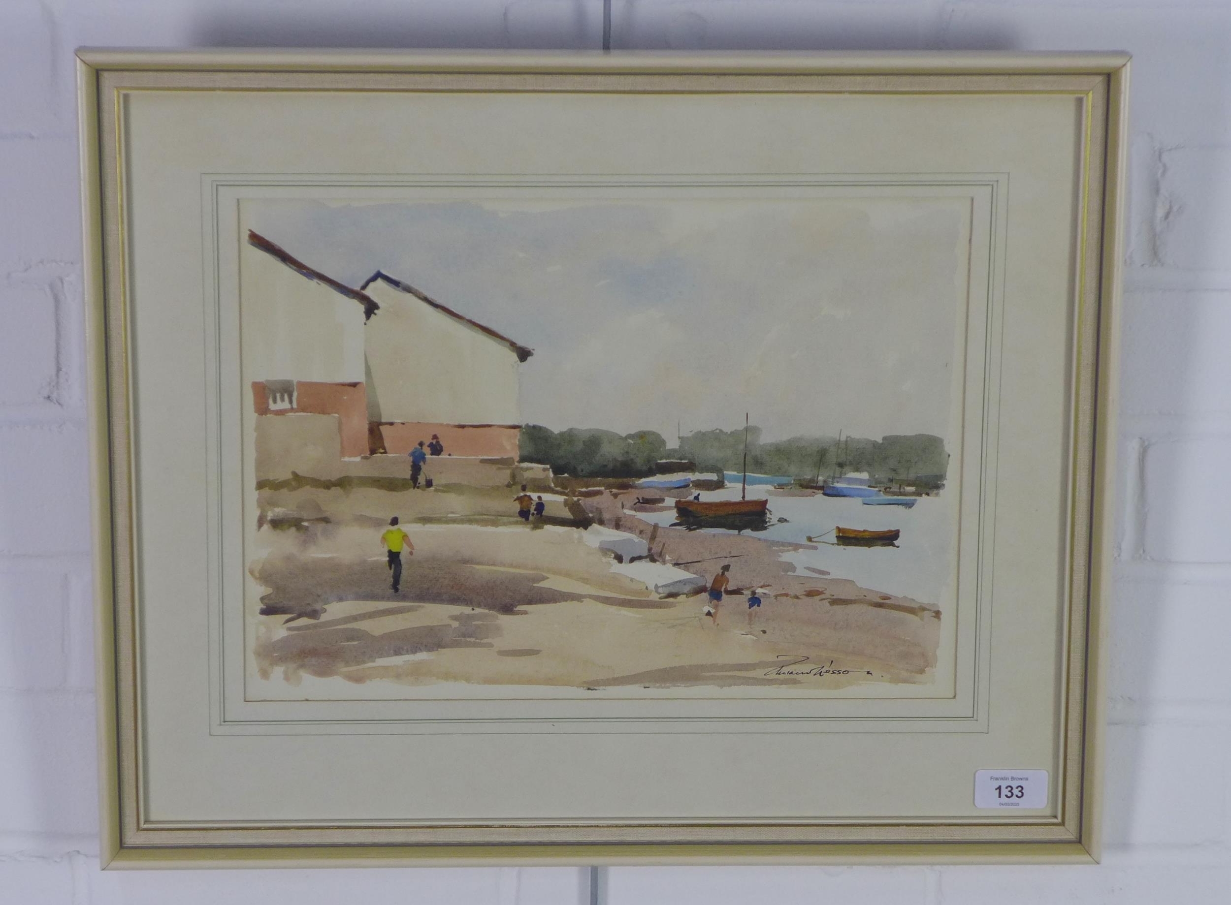 Edward Wesson | Water Meadows at Hanging Langford | MutualArt