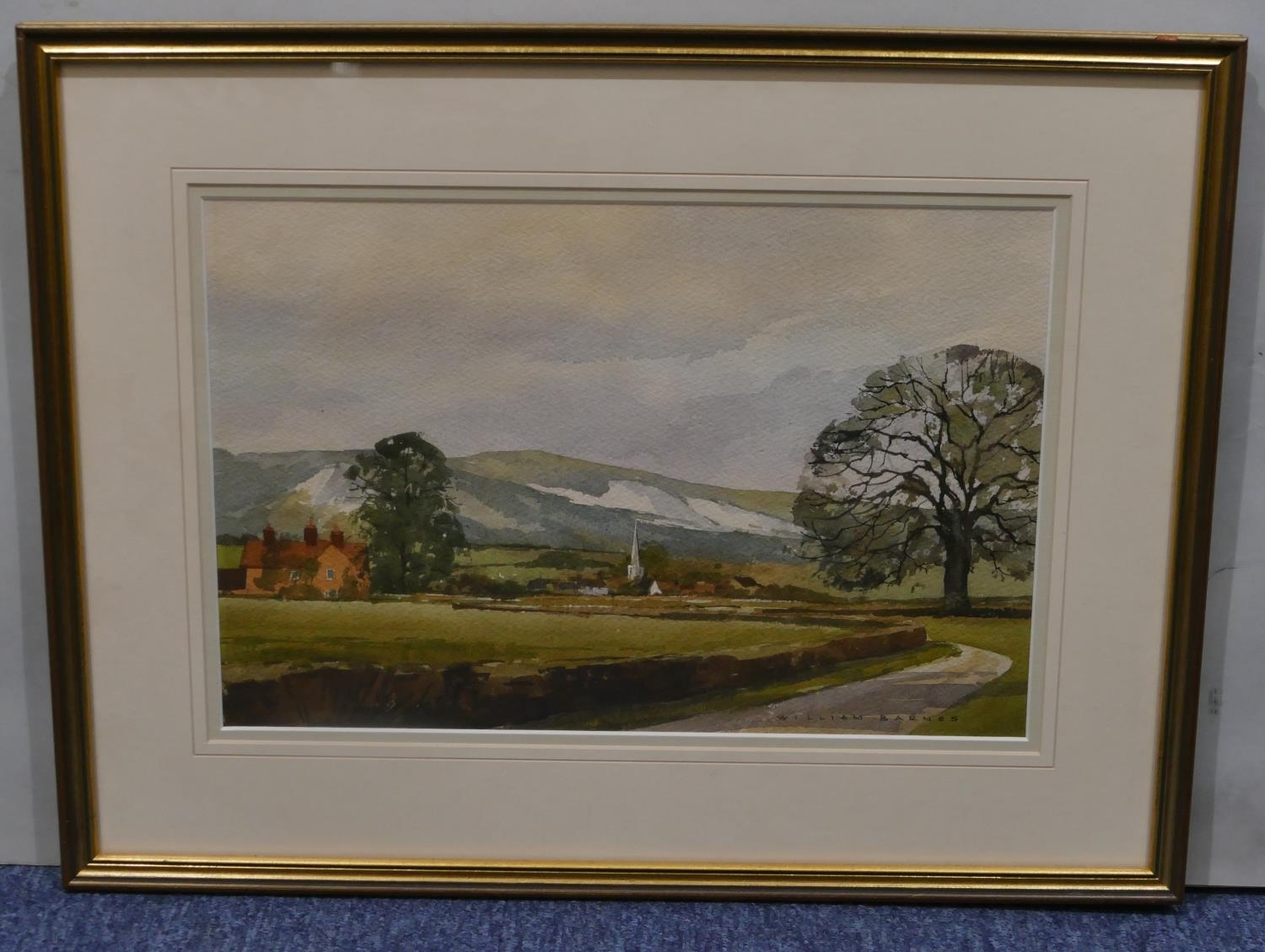 M. Barnes | Brockham Church and North Downs | MutualArt