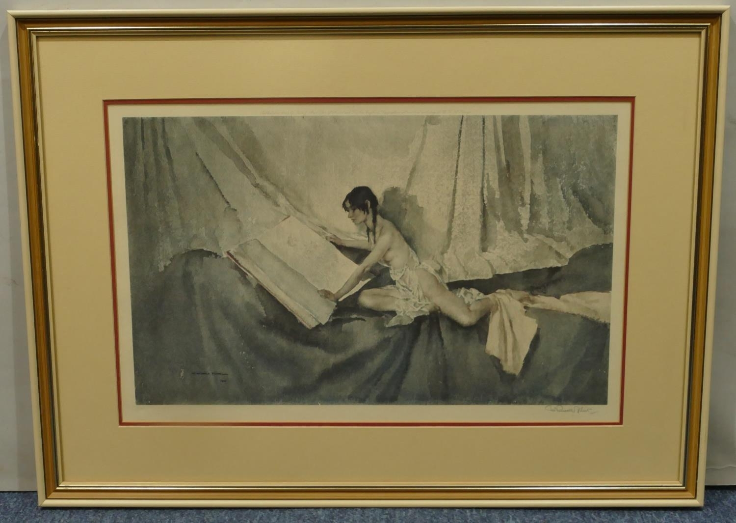 William Russell Flint | New Model Inspecting Drawings of her ...