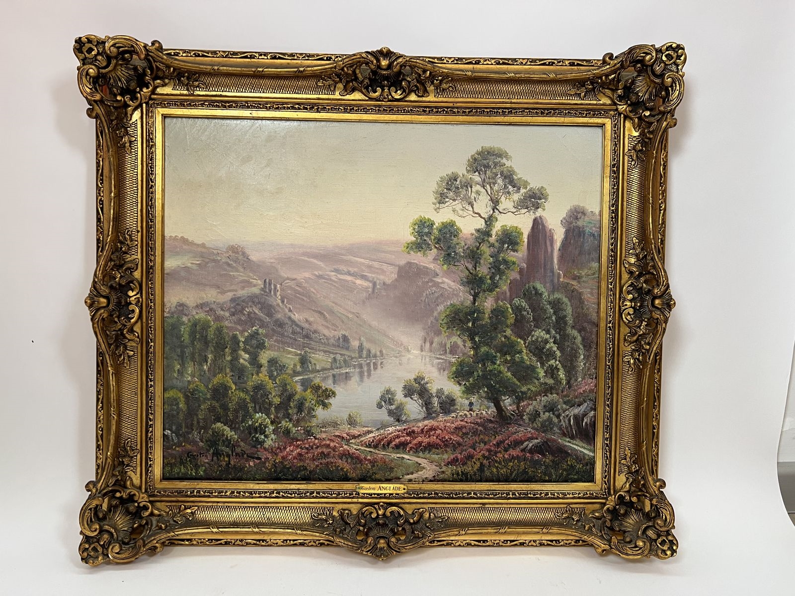 Gaston Anglade | Paysage de gorges aux bruyères | MutualArt