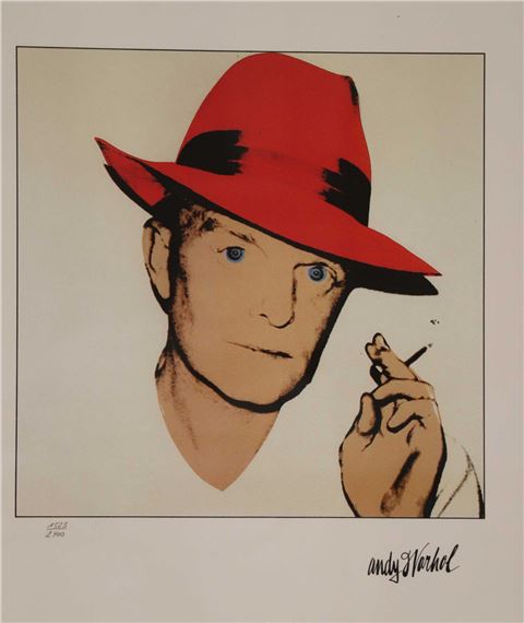 Andy Warhol | Truman Capote au chapeau rouge en 1979 (1986) | MutualArt
