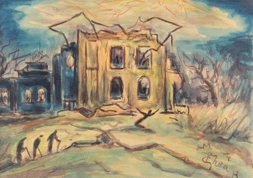 Thea Schleusner | Ruine unter dem Engel des Gerichts | MutualArt