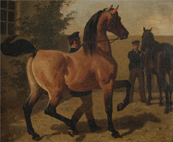 Emil Volkers | Hengst am Deckstand | MutualArt