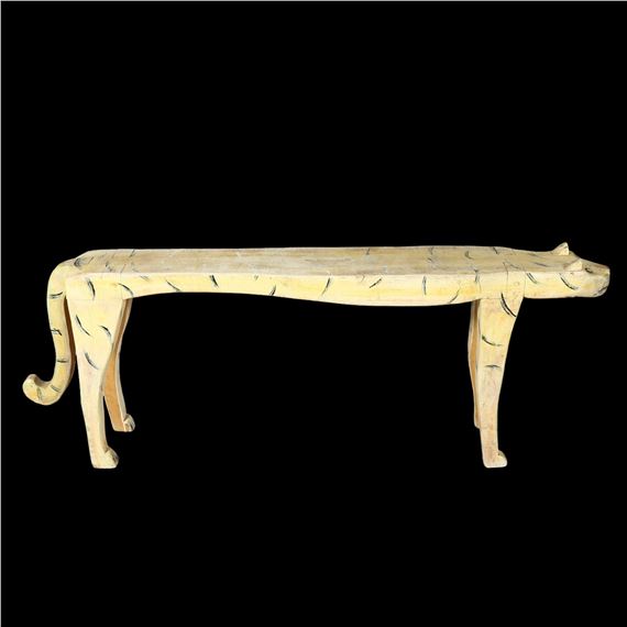 Gerard Rigot | a carved and constructed wood bench in Tiger form ...