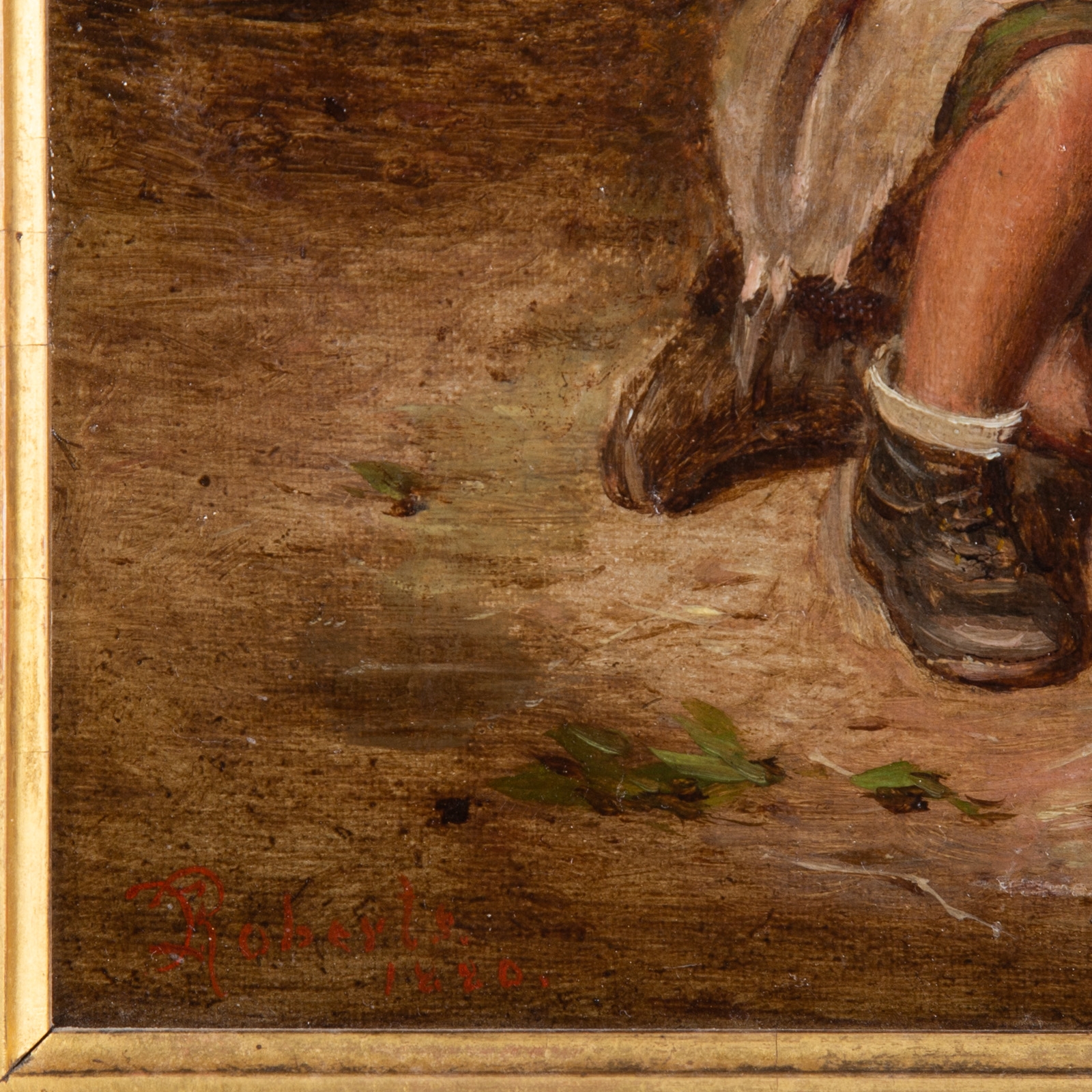 Edwin Thomas Roberts | Two Boys with a Bird (1880) | MutualArt